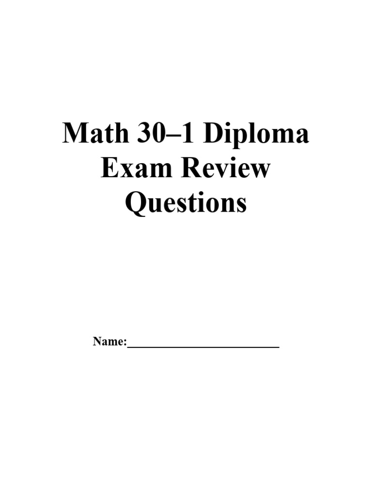 Math30 1diplomaexamreviewv2 | PDF | Asymptote | Polynomial