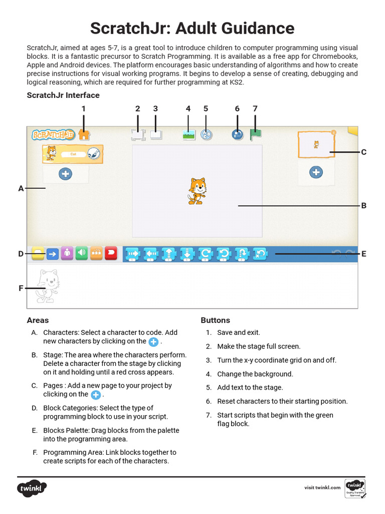 T I 1652277222 Scratchjr Adult Guidance - Ver - 1 | PDF | Computer ...