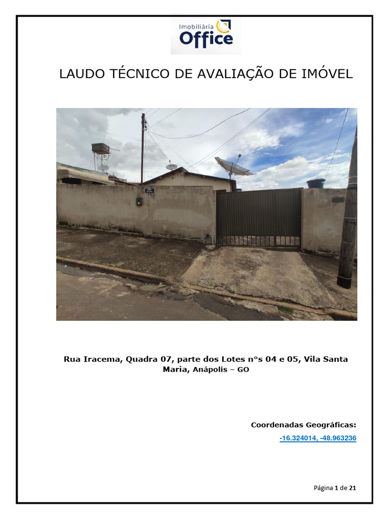 Modelo Laudo Técnico de Avaliação de Imóvel | PDF | Mercado (economia)