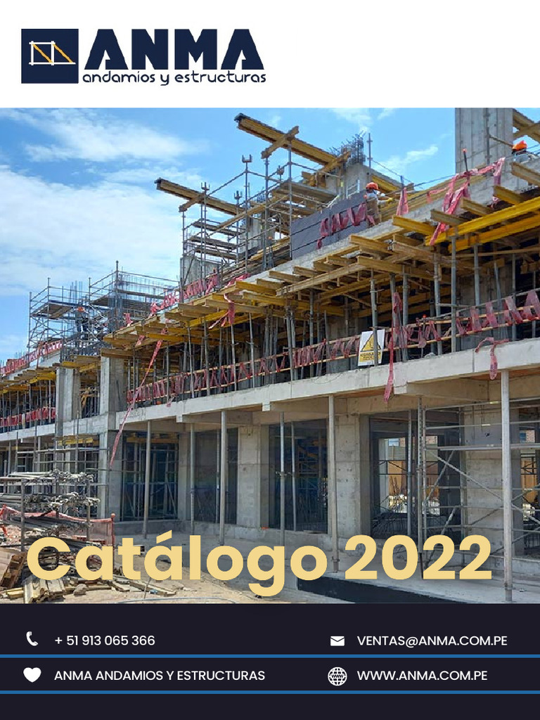 Catálogo de Andamios y Encofrados ANMA | PDF | Andamio | Materiales