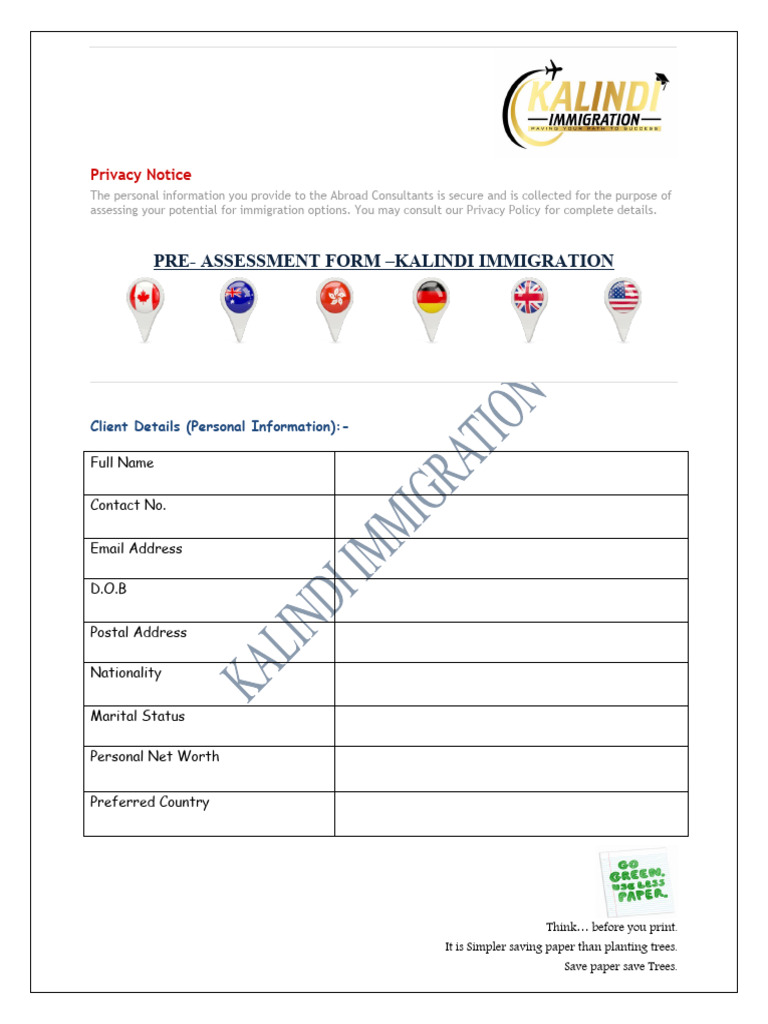 Assessment Form Download Free Pdf Academic Degree Vocational