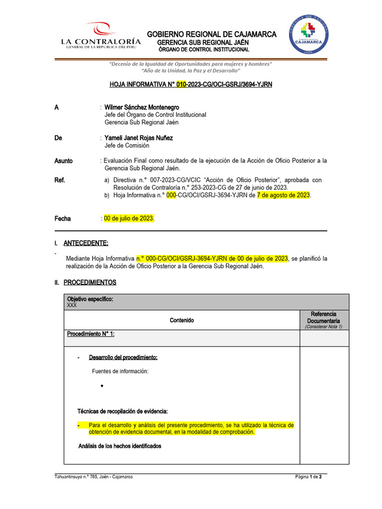 HI 00 AOP Ejecución | PDF