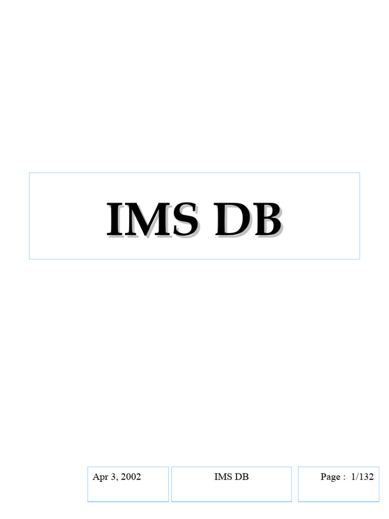 Ims Db Pdf Computer Program Programming