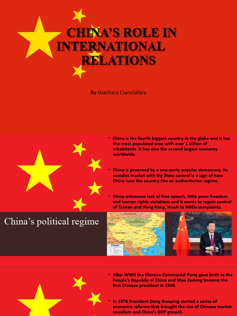 China's Role in International Relations | PDF | China | World Politics
