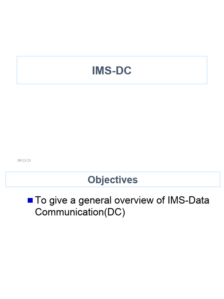IMS-DC Presentacion | PDF | Databases | Computer Terminal