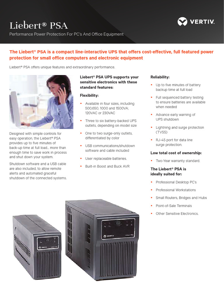 Liebert Psa Datasheet | PDF | Usb | Personal Computers