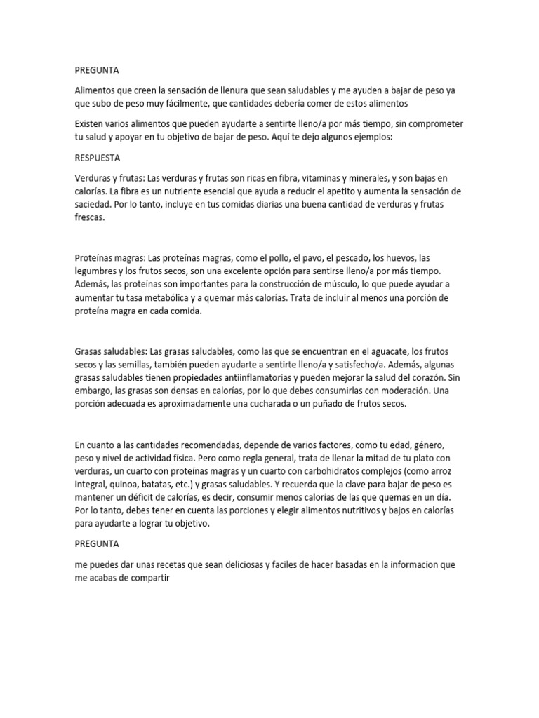 Alimentos para Sentirse Lleno y Bajar Peso | PDF | Alimentos | Nuez