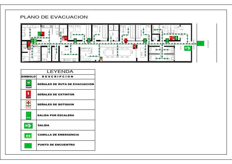 Ejemplo Plano Ruta de Evacuacion | PDF