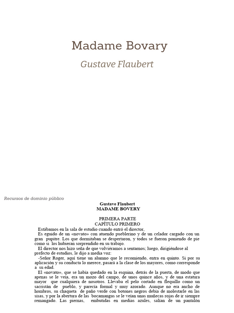 Madame Bovary Flaubert | PDF