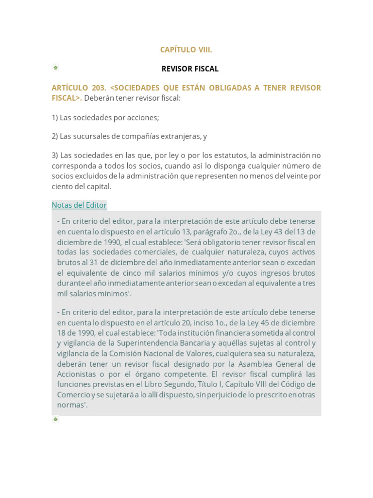 Revisor Fiscal según el Código de Comercio | PDF | Contabilidad | Fiscal