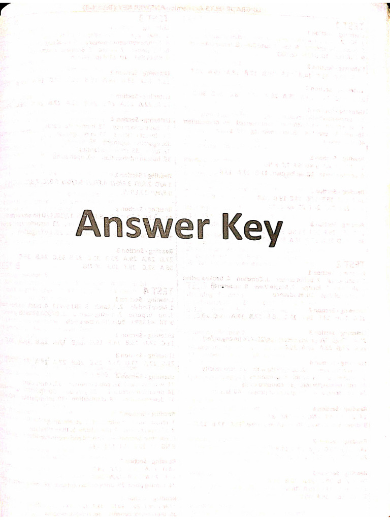 Answer Keys | PDF