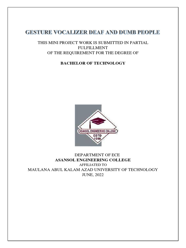 Gesture Control Vocalizer | PDF | Accelerometer | Arduino