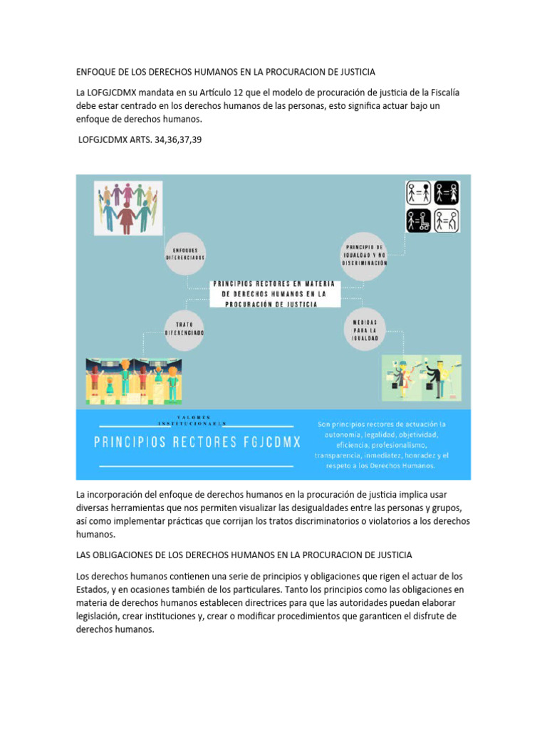 Enfoque de Los DH y La Procuracion de Justicia | PDF | Violación | Derechos humanos