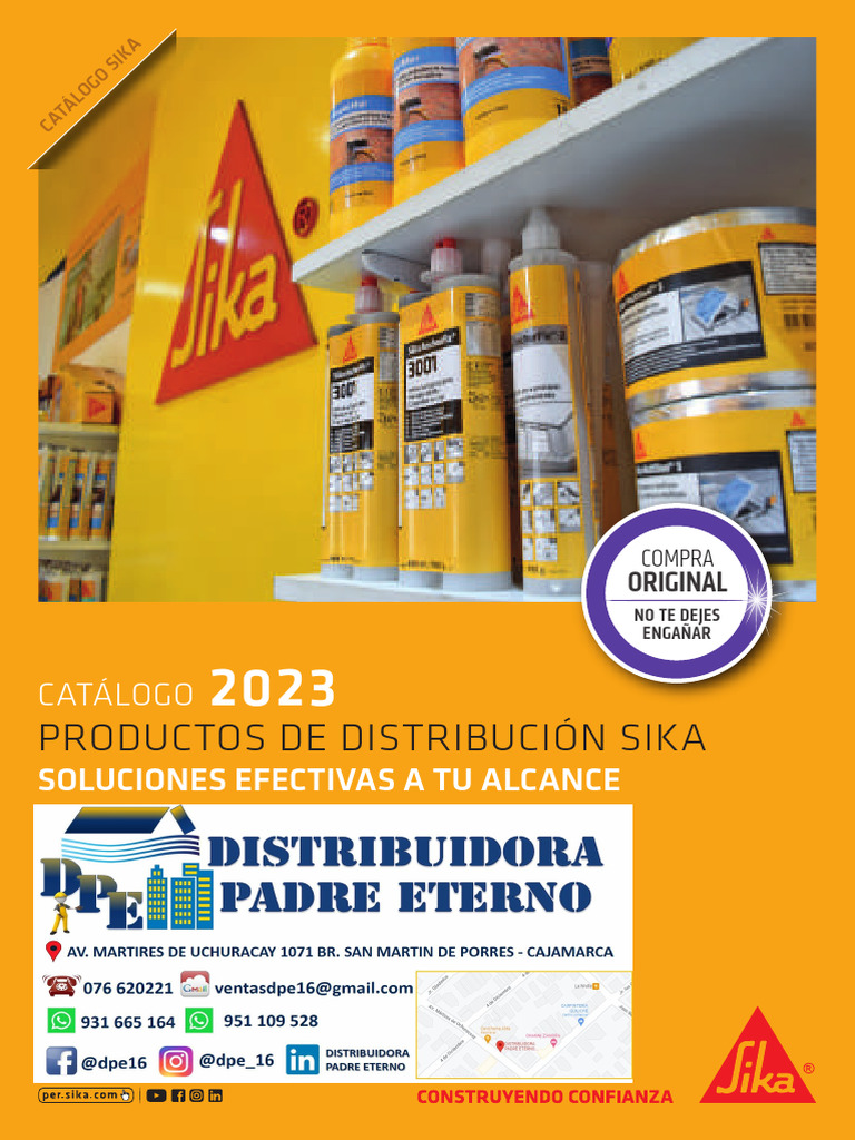 CATÁLOGO Sika 2023 DPE | PDF | Hormigón | Mortero (Albañilería)
