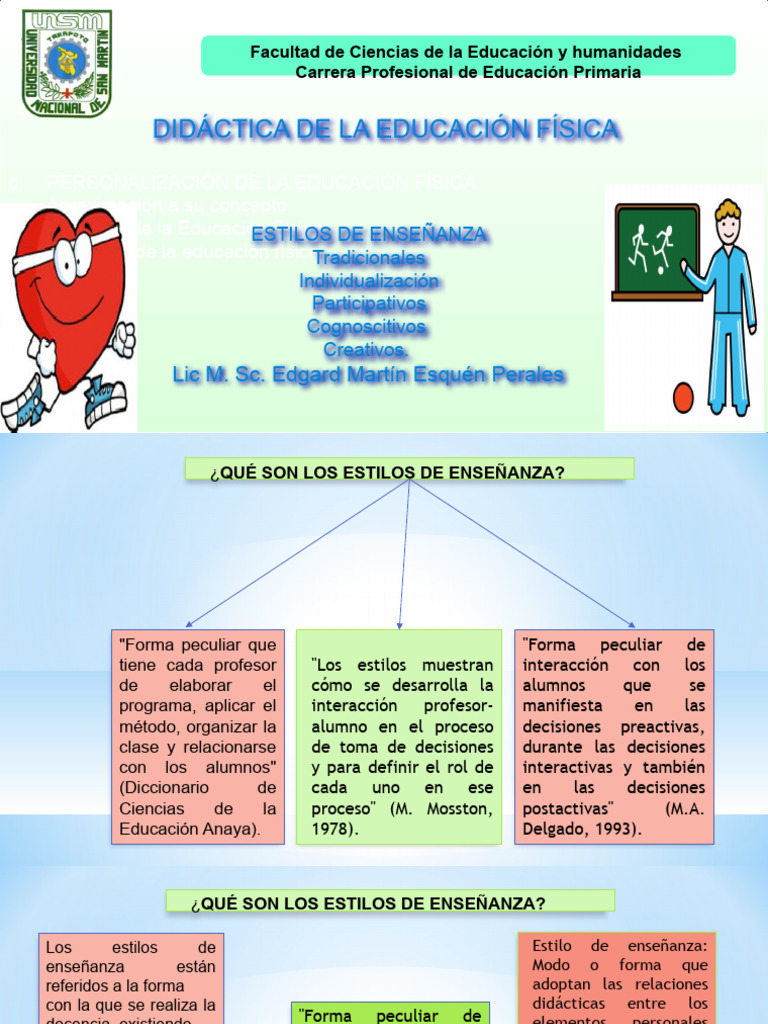 Estilos De Enseñanza Pdf Enseñando Aprendiendo Estilos