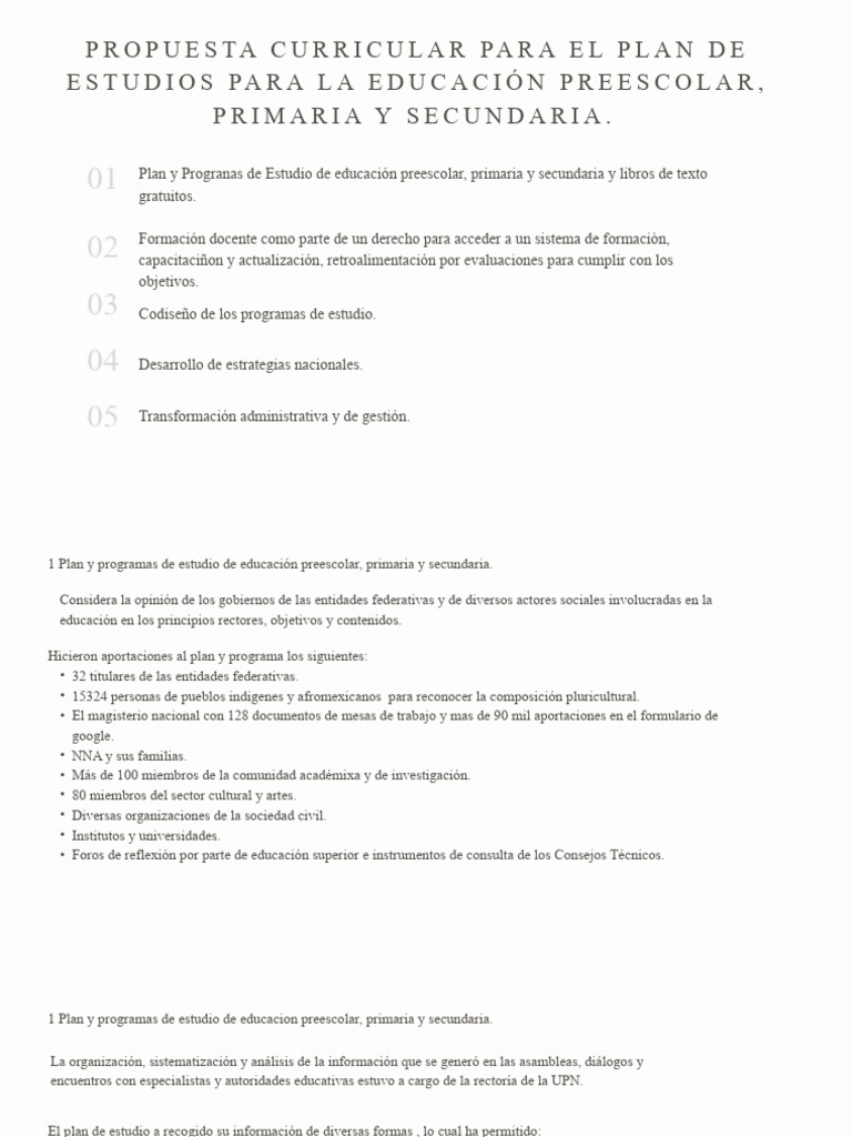 Plan y Programas | PDF | Educación de la primera infancia | Maestros