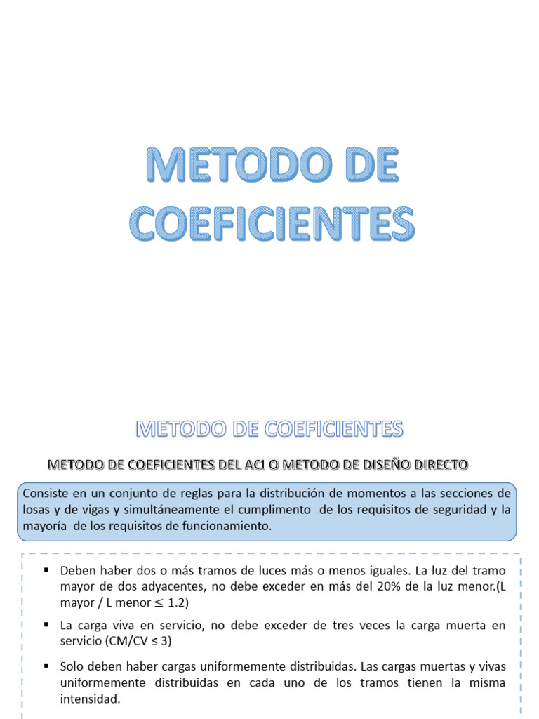 Método de Coeficientes ACI en Estructuras | PDF | Ingeniería mecánica ...