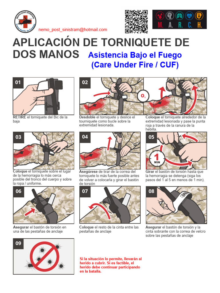Aplicación de Torniquete de Dos Manos Cuf | PDF