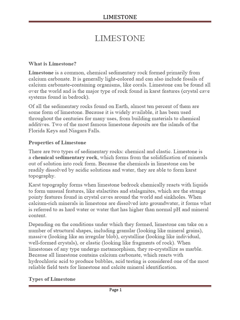 What Is Limestone | PDF | Limestone | Natural Materials