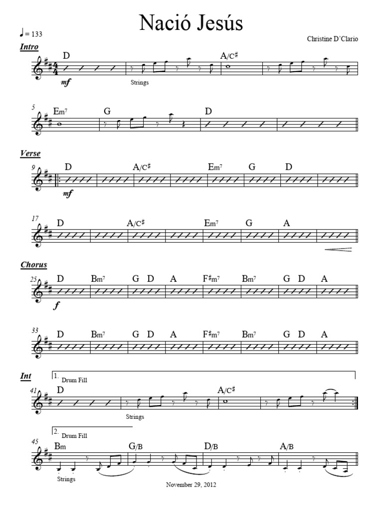 Nacio Jesus Christine Dclario | PDF | Musical Forms | Elements Of Music