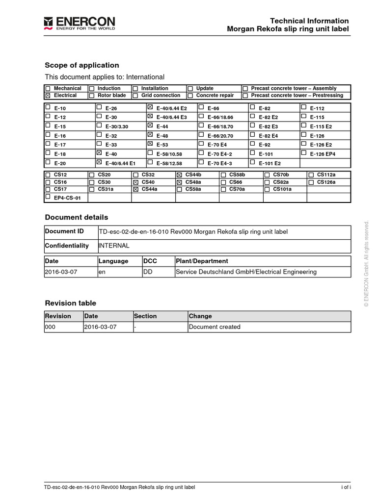 Morgan Rekofa Slip Ring Label Guide | PDF | Renewable Electricity ...