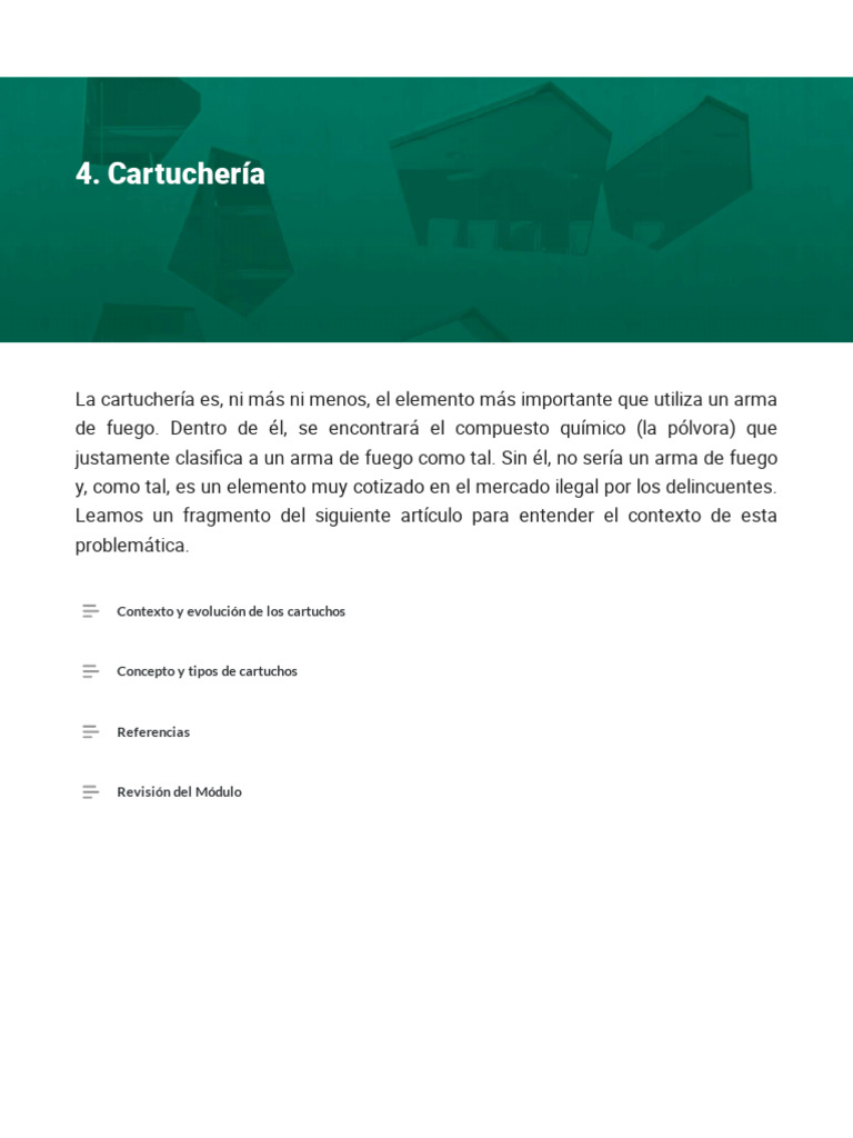 4 Cartucheria | PDF | Cartucho (armas de fuego) | Armas de fuego