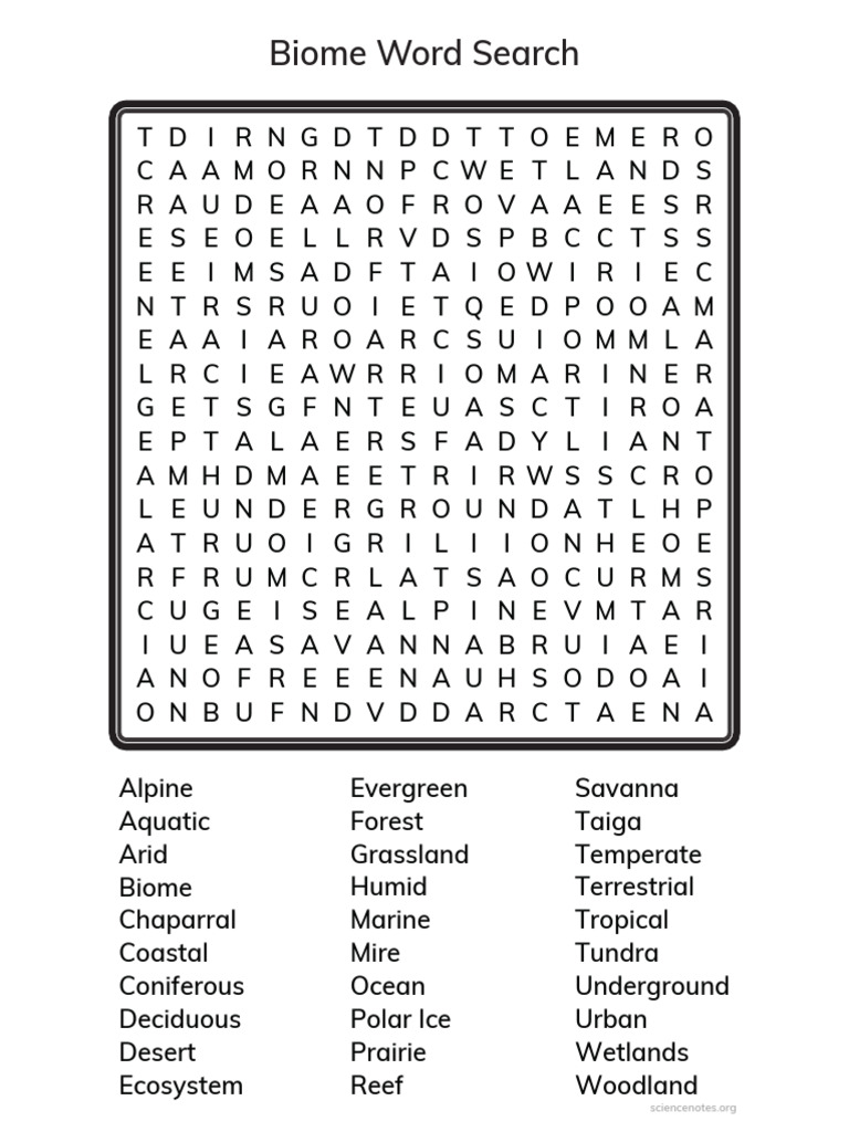 Biome Word Search | PDF