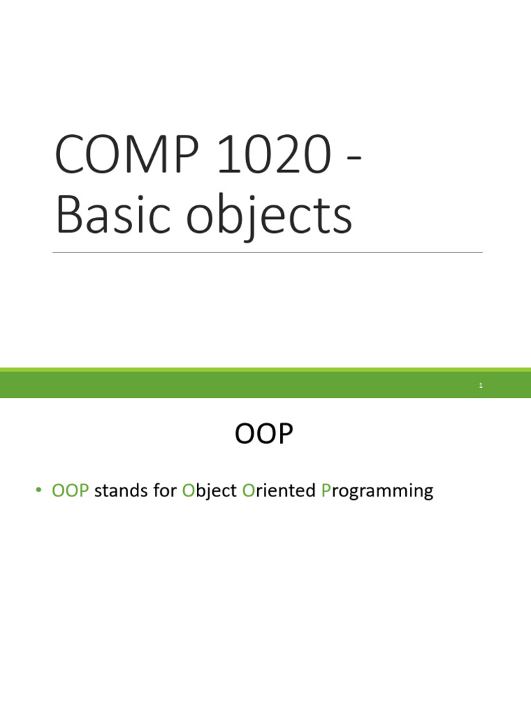 Week 2 Slides Download Free Pdf Programming Constructor Object Oriented Programming