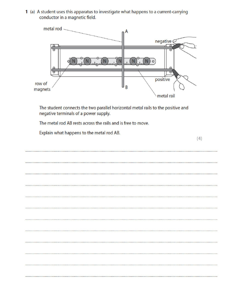 Igcse Physics Electromagnetic Induction Question Practice Paper Pdf
