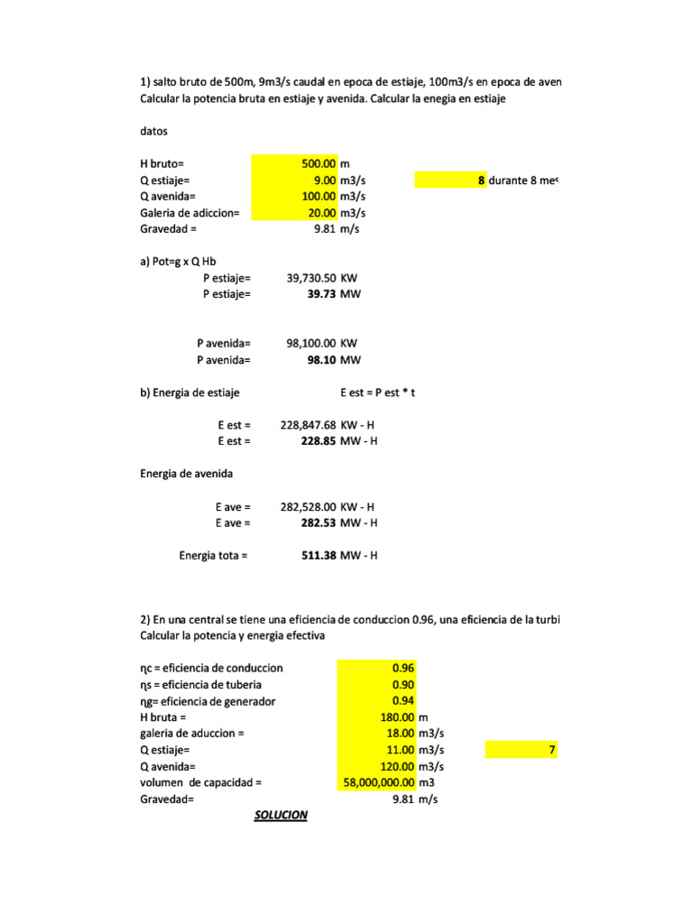 Problemas de CCHH | PDF | Cantidades fisicas | Cantidad