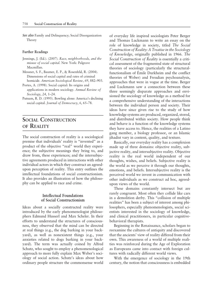 Social Constructionism: Race & Crime | PDF | Social Constructionism ...