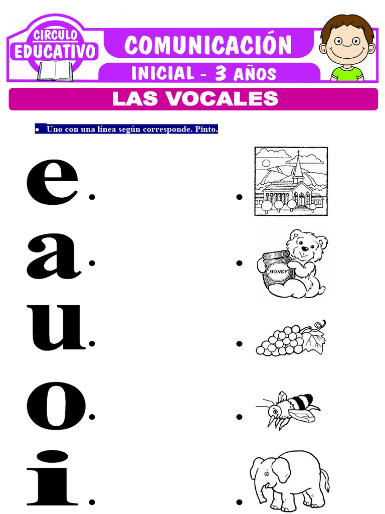 Las Vocales para Ninos de Tres Anos | PDF