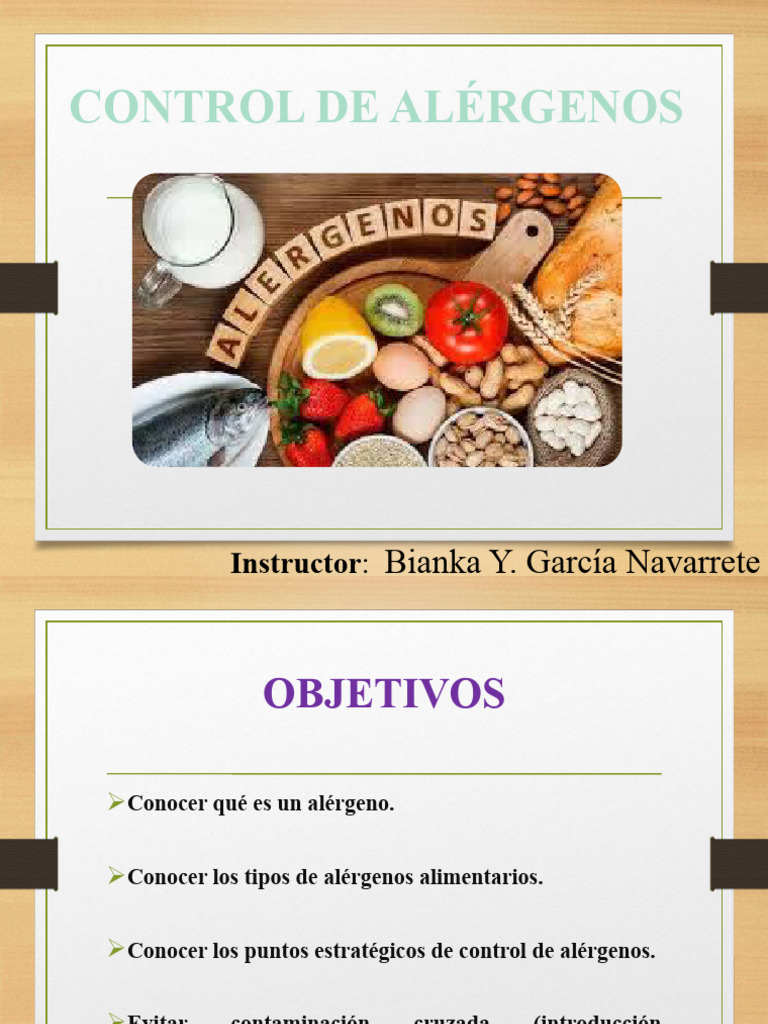 Control De Alergenos Pdf Alergia Alimentos