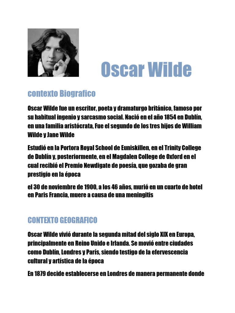 Oscar Wilde | PDF
