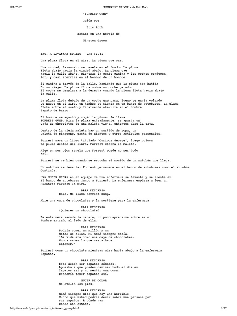 FORREST GUMP - de Eric Roth | PDF | Elvis Presley