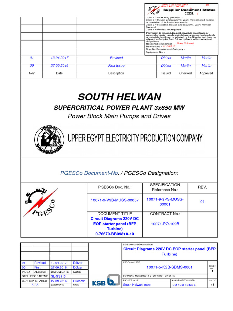 BFP-Turbine-10071-9-V9B-MUSS-00057-Circuit Diagrams 220V DC EOP Starter ...