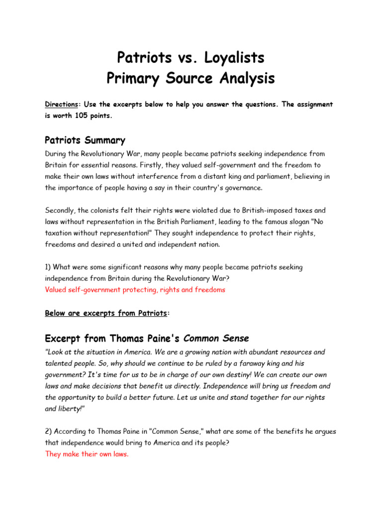 Lilliana Ford - Patriots Vs Loyalists DBQ - 18170557. Loyalists DBQ ...