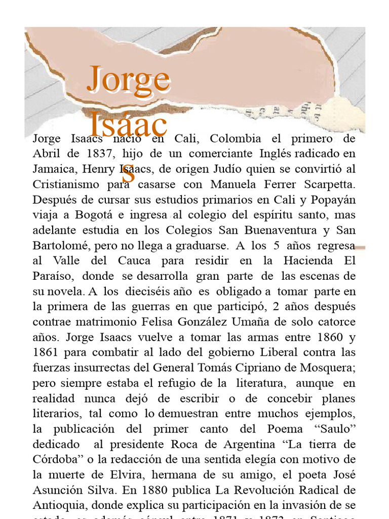 Jorge Isáacs | PDF | Clásicos