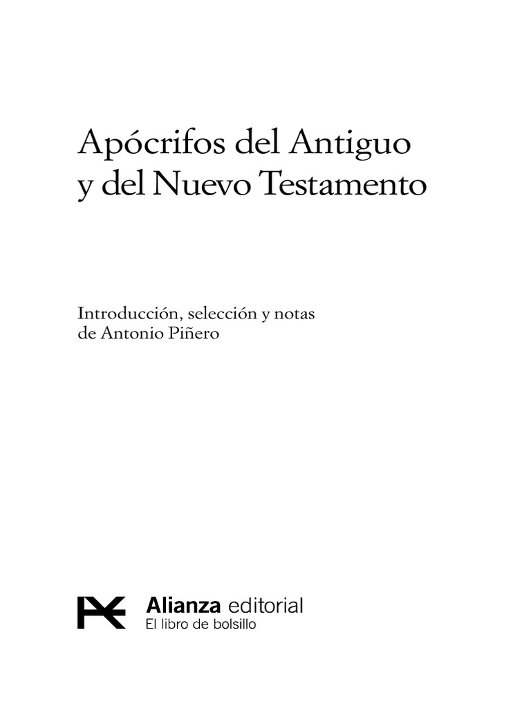 Apocrifos Del Antiguo y Del Nuevo Testamento | PDF | Canon bíblico | Biblia