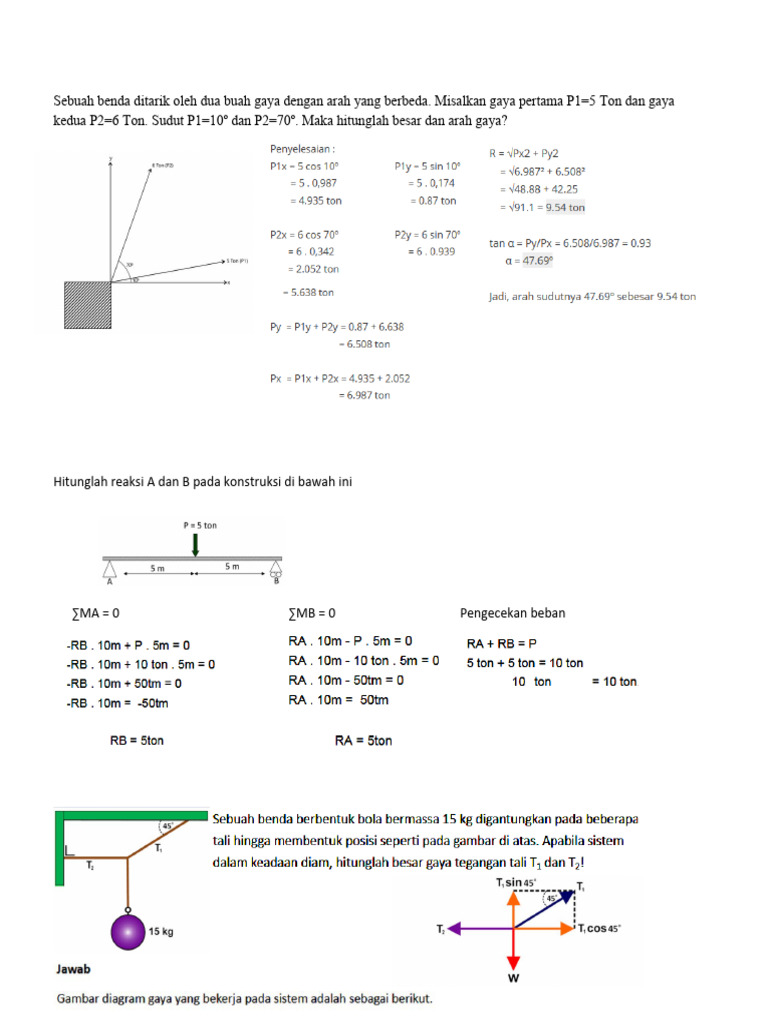Kumpulan Soal Mekanika Teknik | PDF