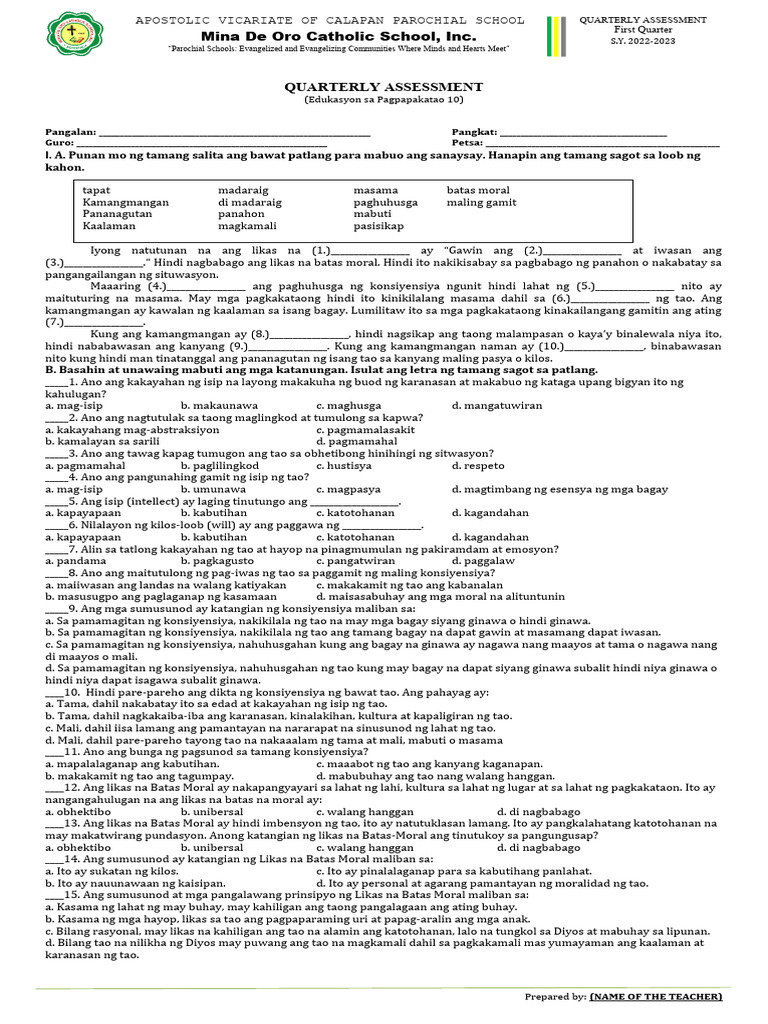 Esp New Exam 2022 | PDF