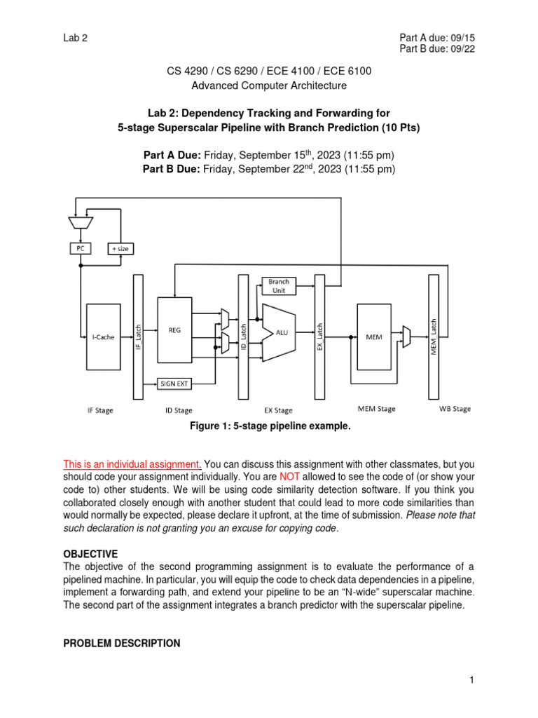 Advanced Computer Architecture Pipeline and Branch Prediction | Download Free PDF | Office ...