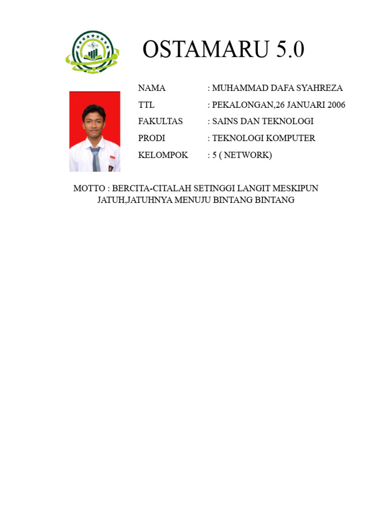 Template Kartu Peserta | PDF