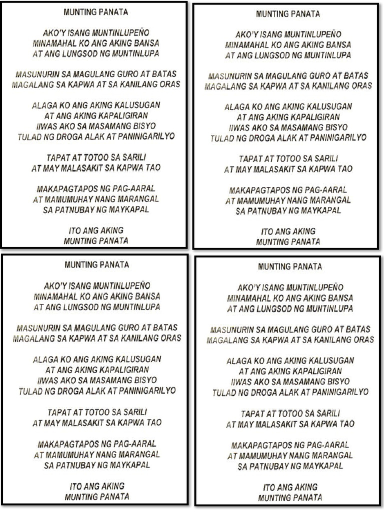 Munting Panata | PDF