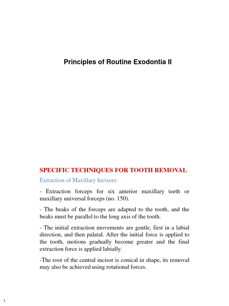 Principles of Routine Exodontia 2 | PDF | Medical Diagnosis | Biopsy