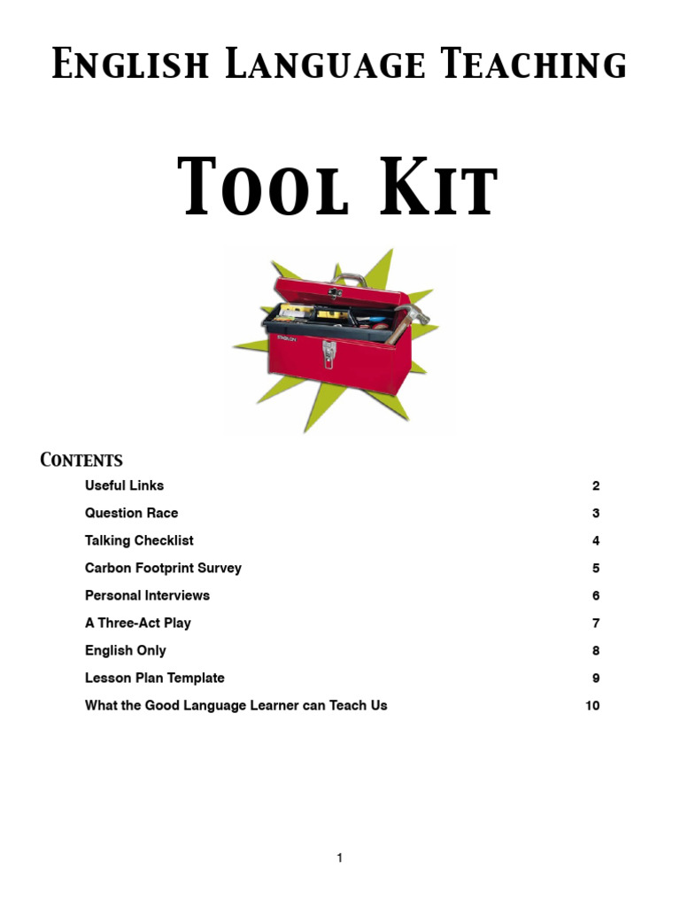English Teaching Tool Kit | PDF | Learning | English As A Second Or ...