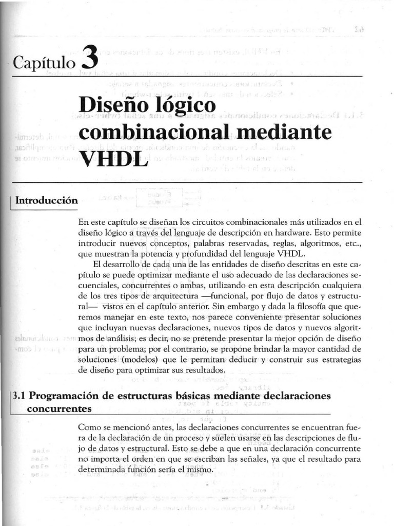 Capitulo 3 Diseño Logico Combinacional | PDF | Vhdl | Lenguaje de ...