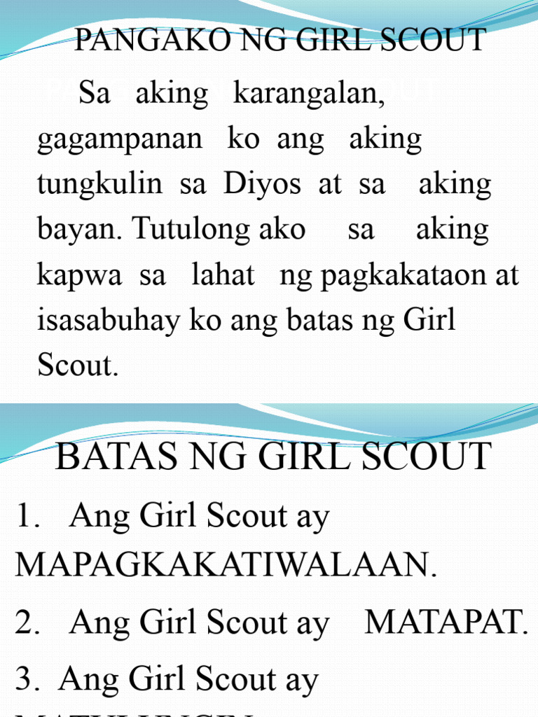 Pangako NG Girl Scout | PDF
