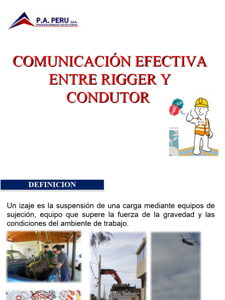 Comunicación Efectiva Entre Rigger y Conductor | Descargar gratis PDF ...