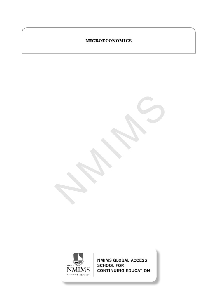 NMIMS Microeconomics - Book | PDF | Supply And Demand | Long Run And ...